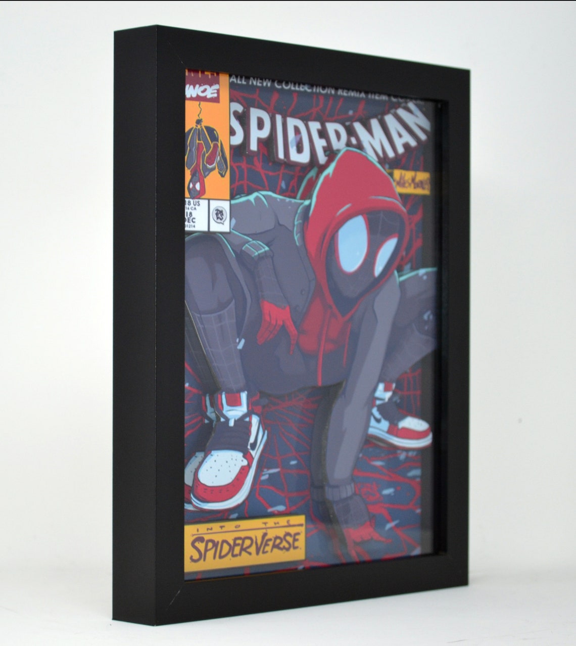 Spiderman Spiderverse Comic Book Cover 3D Shadow Box Decor - Etsy