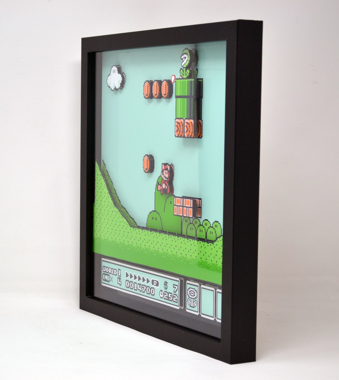 Super Mario Bros NES Video Game Shadow Box Wall Art - Etsy