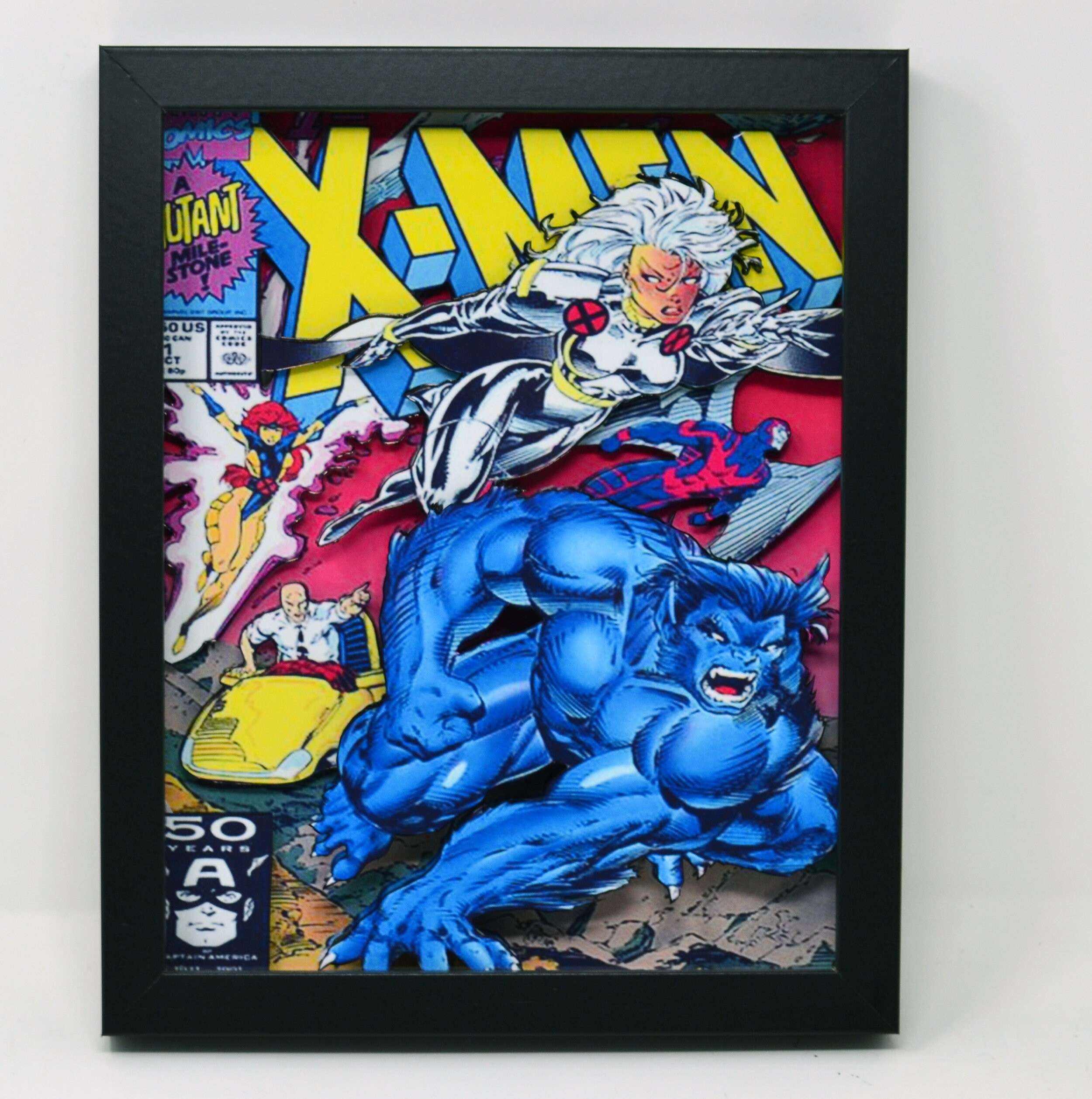 X Men Comic Book Cover Shadow Box Wall Art Beast Storm - Etsy