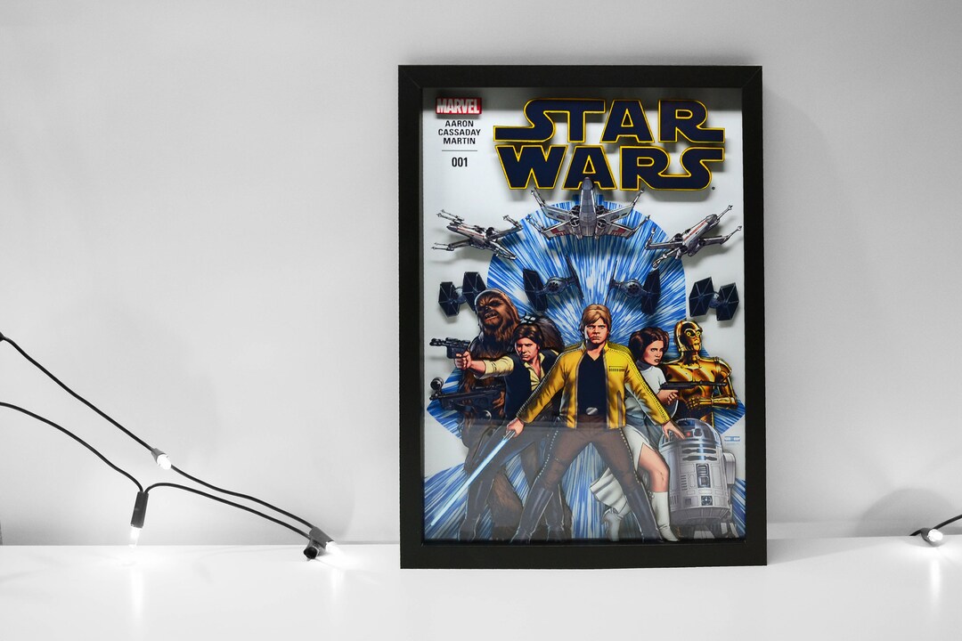 Star Wars Comic Book Cover 3D Shadow Box Decor - Etsy