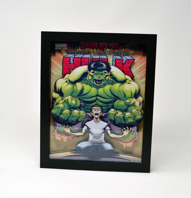 Hulk Comic Book Cover Shadow Box Wall Art Handmade Hulk Comic - Etsy