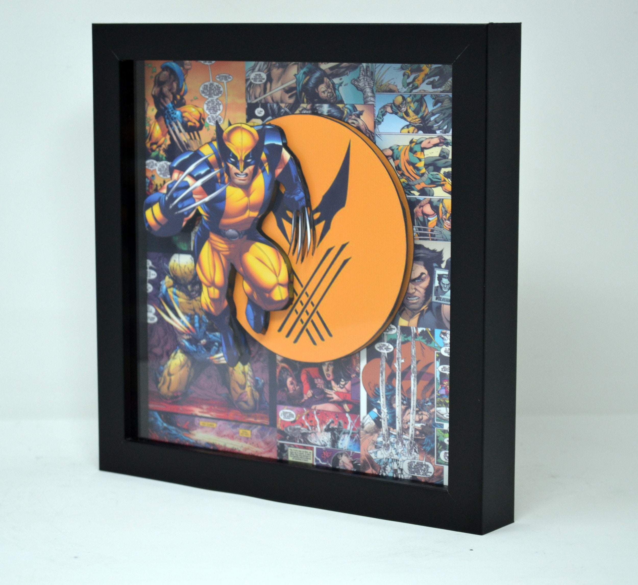 Wolverine Comic Book Shadow Box Wall Art X-men Comic Book Art - Etsy
