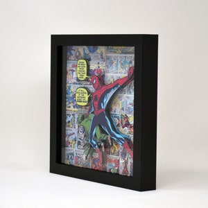 Classic Spiderman 3D Comic Book Shadow Box Decor - Etsy