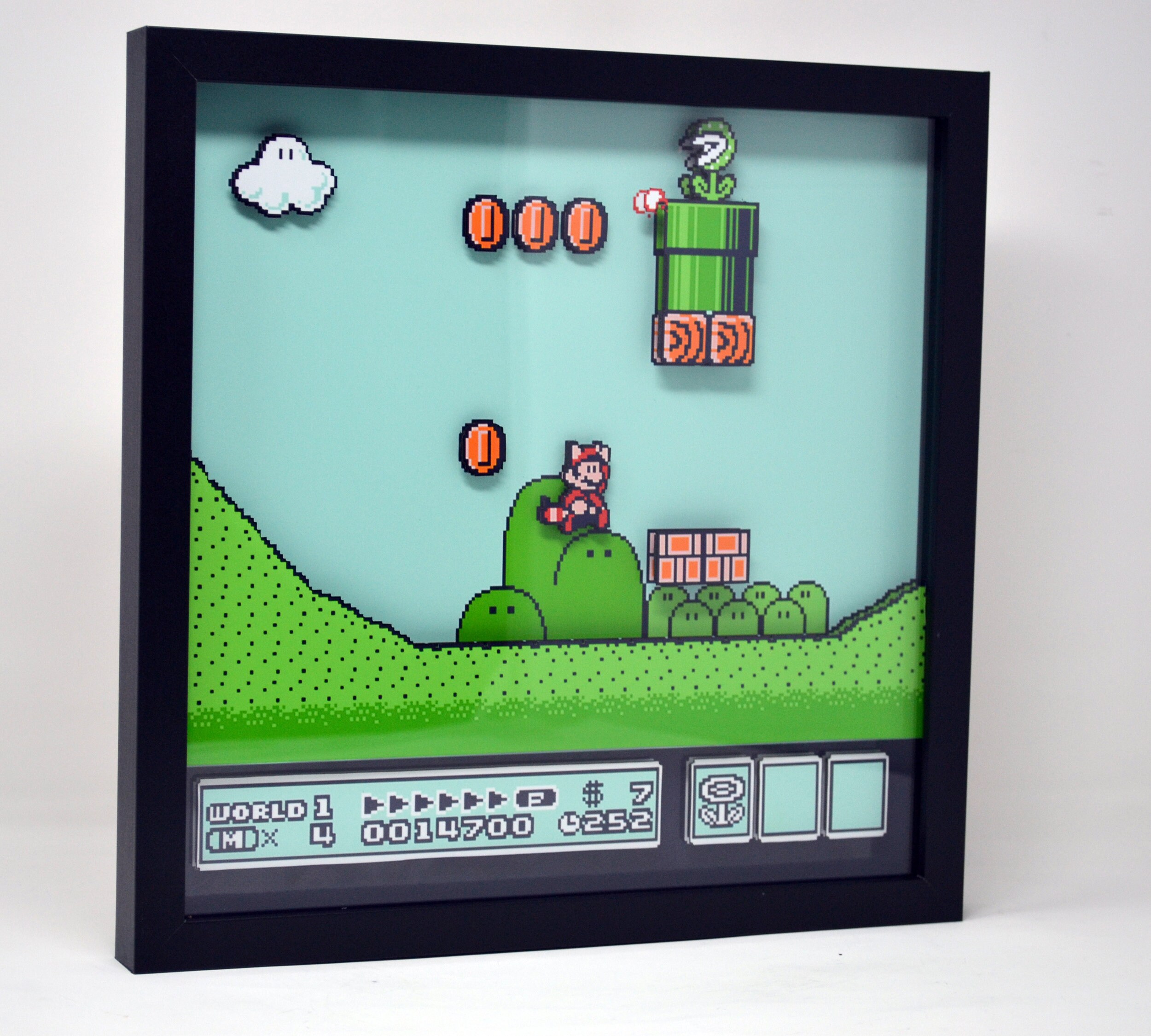 Super Mario Bros NES Video Game Shadow Box Wall Art - Etsy