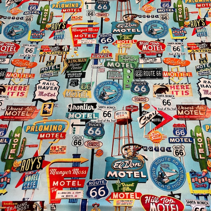 Route 66 Fabric - Etsy