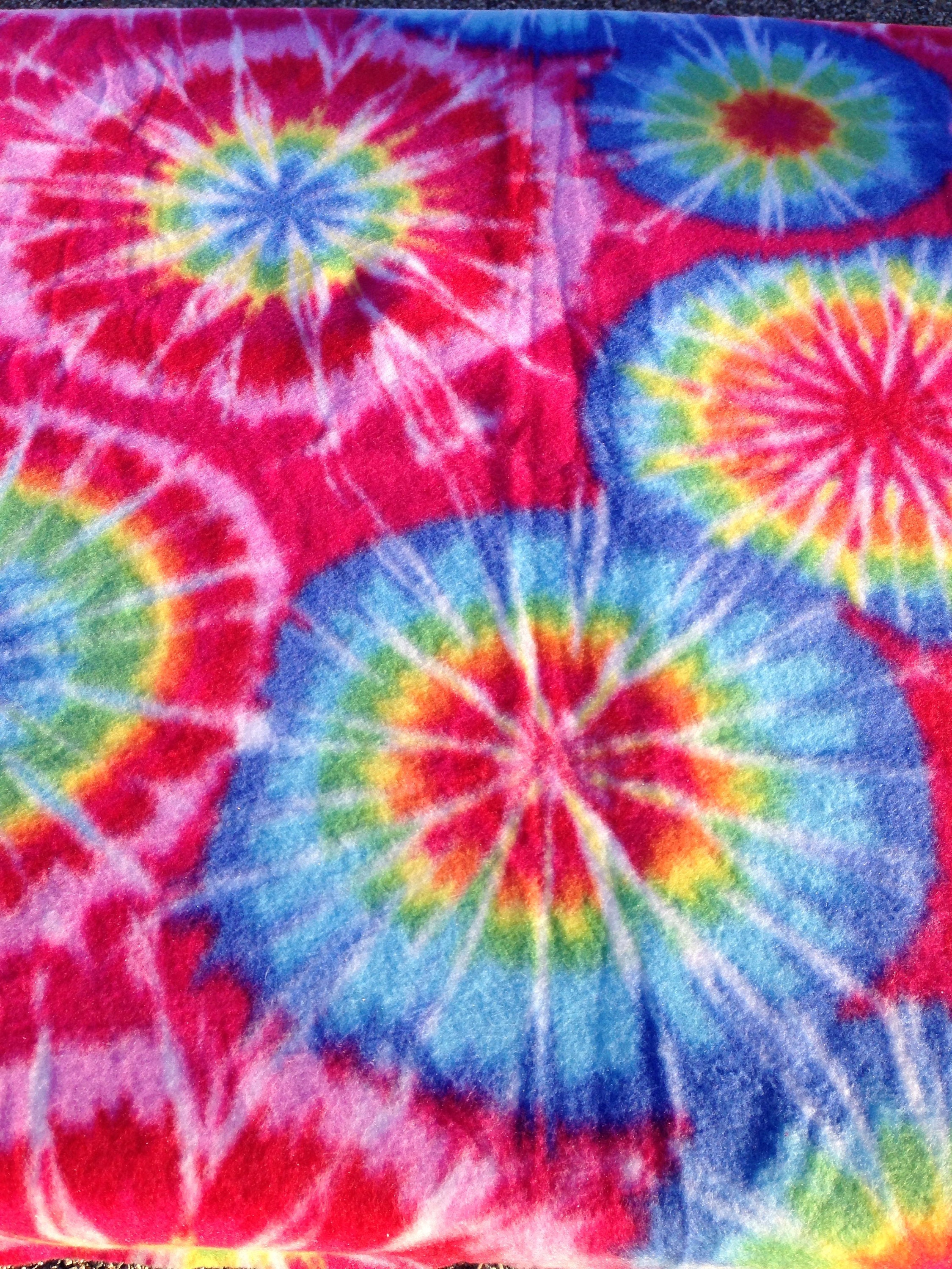 Tye Dye Fleece Fabric Remnant Etsy