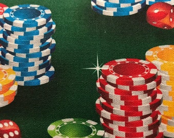 Poker Chip Fabric - Etsy