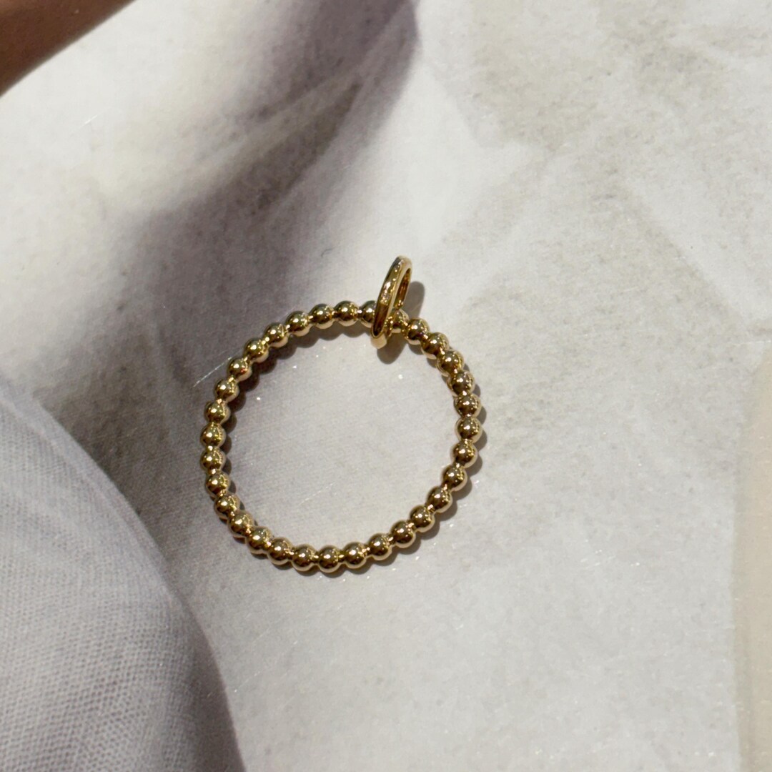 3 Micron Gold Plated Pendant - Circle Balls - Etsy