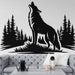Wolf Wall Decal Animal Wall Decor Wolf Moon Wall Art Decal Wolf Lover ...