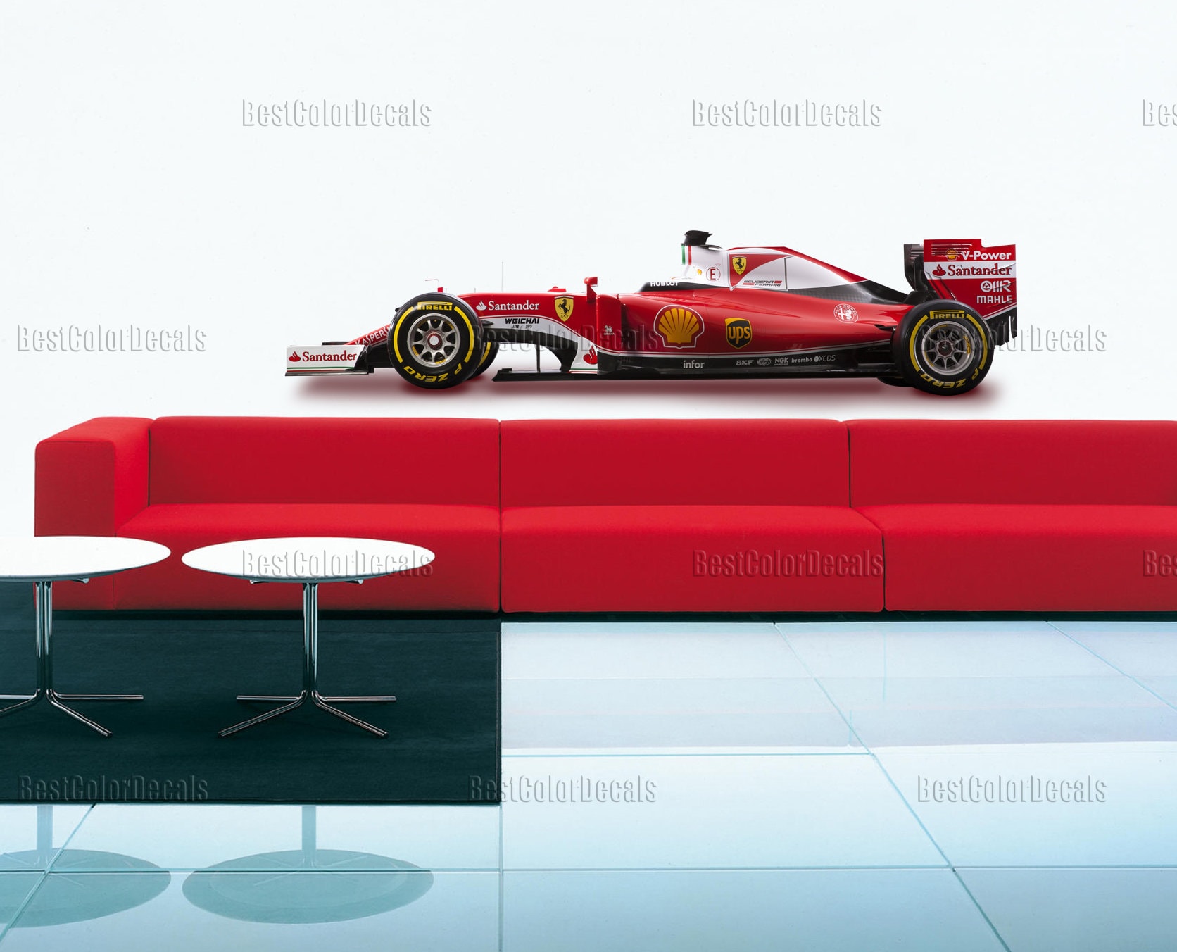 Formula 1 Full Color Decal, F1 Full Color Sticker, Wall Art, Wall Cn ...