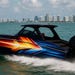 Sunburst Speed Boat Vinyl Decal Wrap – Red & Blue Racing Hull Graphic ...