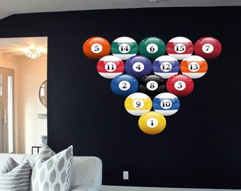 Billiard Wall Decal | Etsy