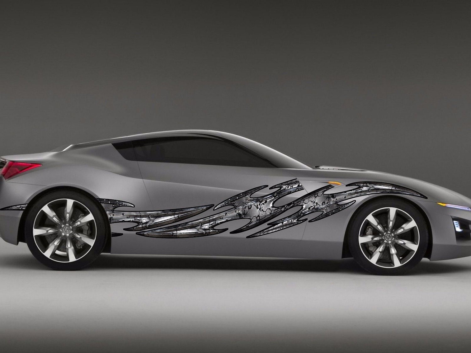 Silver Tribal Full Color Car Vinyl Design, Tribal Car Wrap, Car Vinyl ...