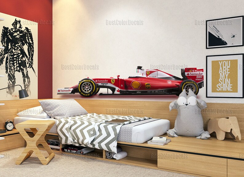 Formula 1 Full Color Decal, F1 Full Color Sticker, Wall Art, Wall Cn ...