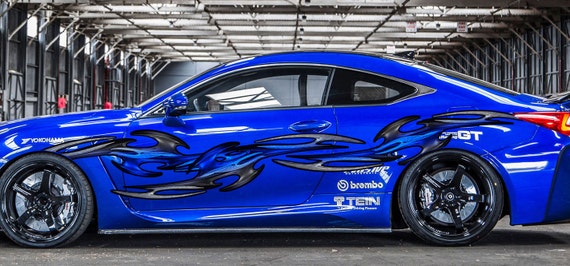 Tribal Full Color Car Vinyl Design Tribal Razors Car Wrap | Etsy