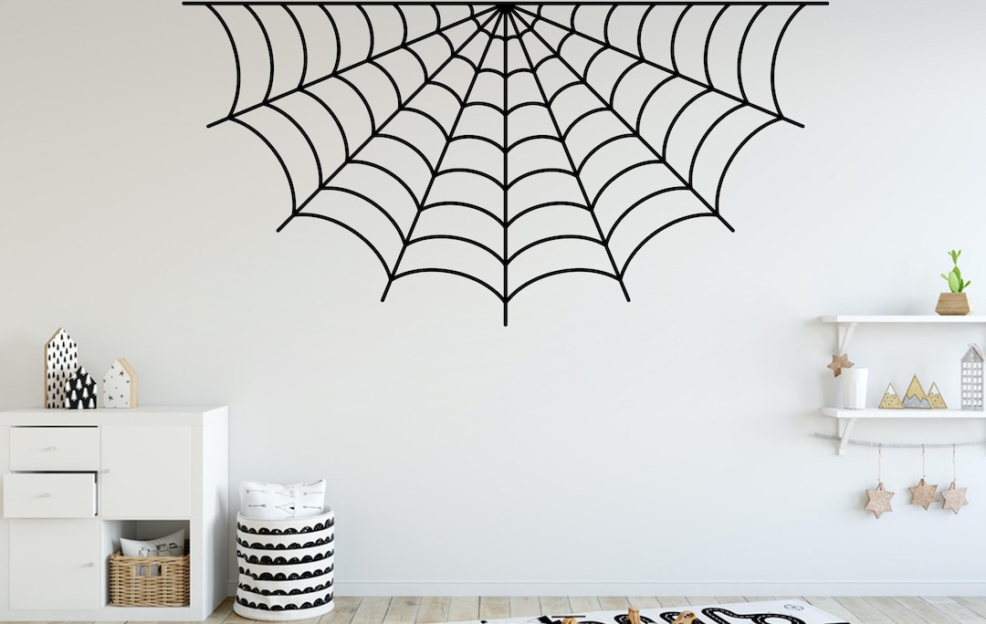 Spider Web Wall Decal Spider Web Wall Sticker Nursery Kids Room Decor ...