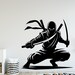 Ninja Wall Decal Ninja Art Wall Decal Sports Vinyl Ninja Gifts Kicks ...