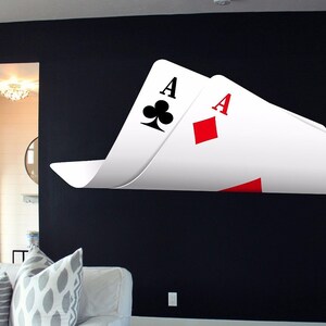 Poker Full Color Decal, Playing Cards Aces Full Color Sticker, Wall Art ...