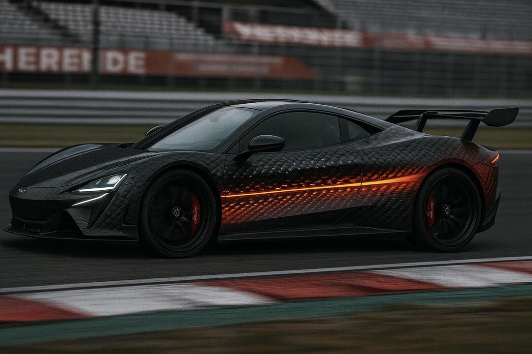 Carbon Fiber Tech Vinyl Wrap – Red Glow Pattern Car Decal for Sports ...