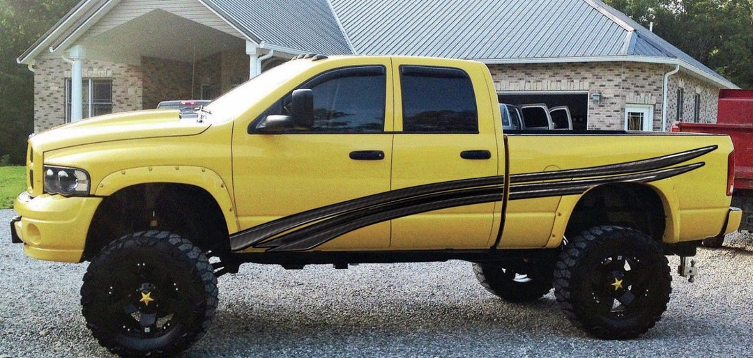 Side Stripes Full Color Car Vinyl Design, Stripes Car Wrap, Car Sticker ...