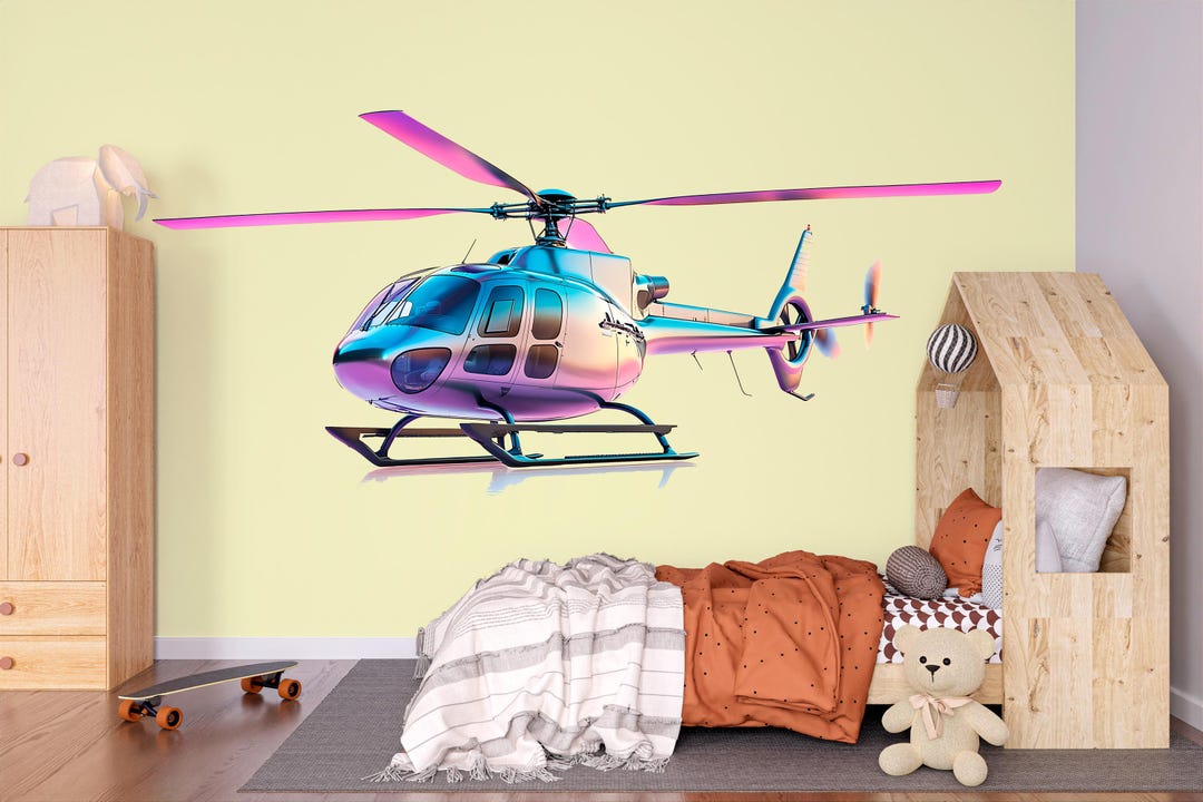 Cute Helicopter Wall Art, Helicopter Nursery Decor, Baby Aviation Wall ...