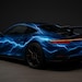 Electric Lightning Car Wrap • Blue Energy Vinyl Decal • Electric Bolt ...