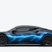 Electric Lightning Car Wrap • Blue Energy Vinyl Decal • Electric Bolt ...