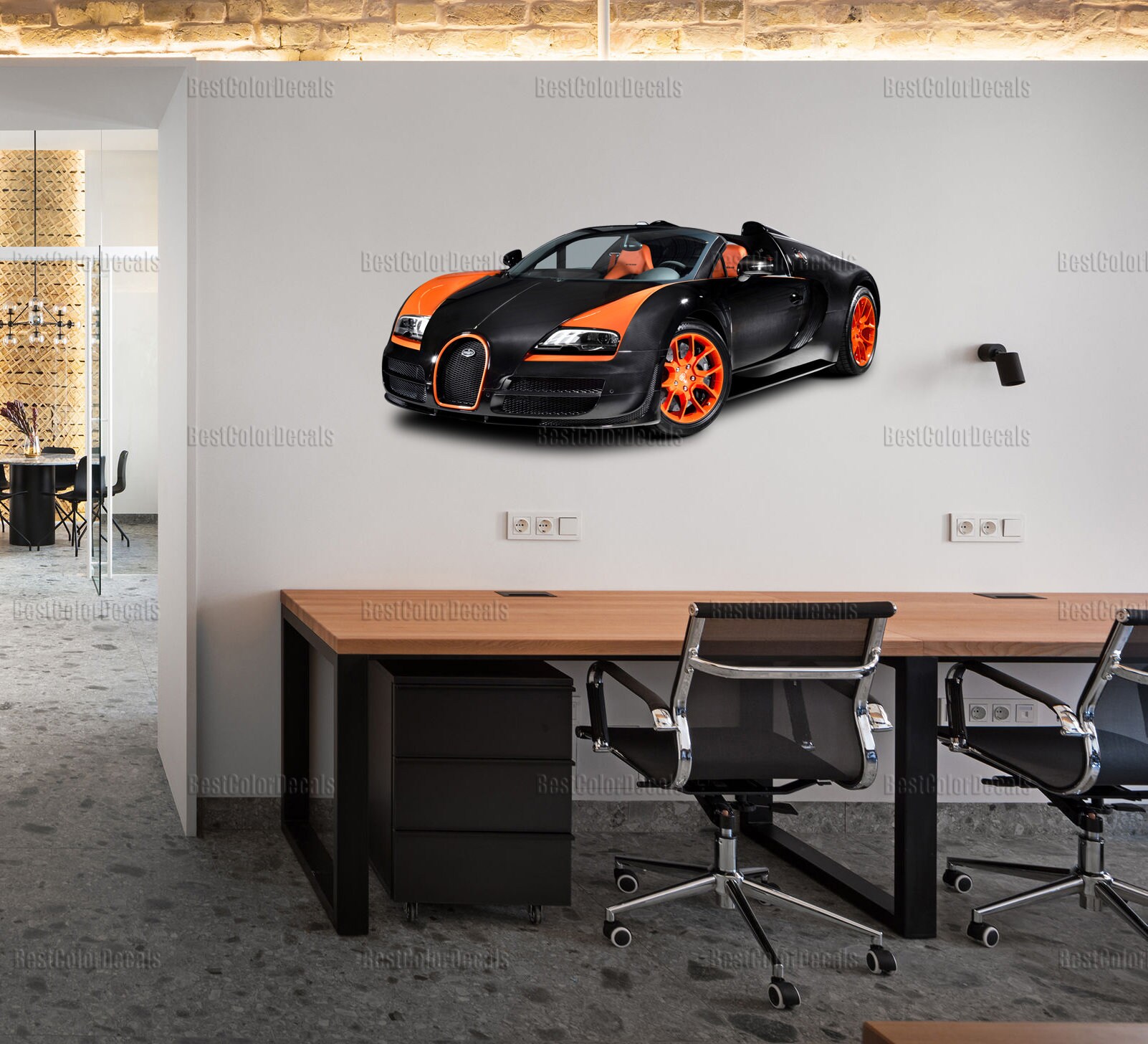 Bugatti Wall Art Sticker Sports Car Wall Decal Nursery Wall | Etsy