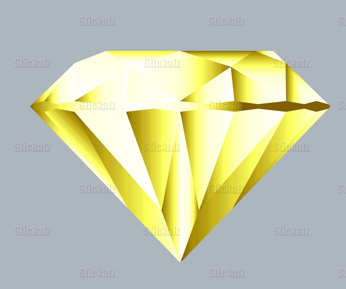 Diamond Full Color Decal, Diamond Full Color Sticker, Diamond Wall Art ...