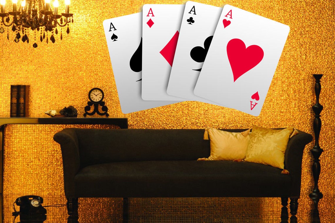 Poker Full Color Decal Playing Cards Aces Full Color Sticker - Etsy Ireland