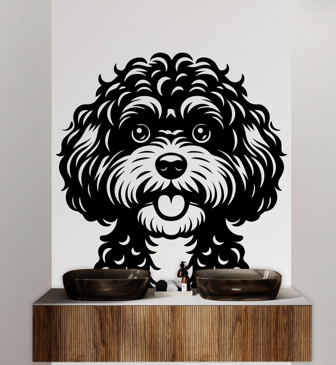 Cavapoo Dog Wall Decal Dog Decor Dog Kids Dog Wall Art Decal Dog Lover ...
