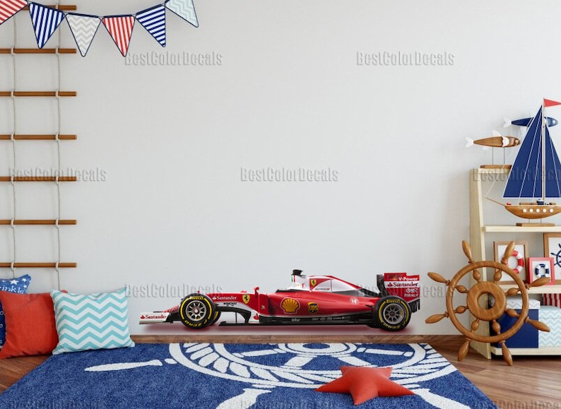 Formula 1 Full Color Decal F1 Full Color Sticker Wall Art - Etsy