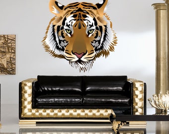 Tiger Wall Decal Jungle 3D Smashed Wall Art Sticker Kids - Etsy