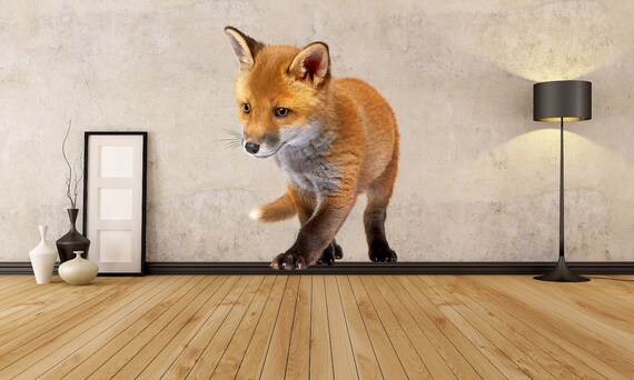 Fox Full Color Decal Fox Full Color Sticker Fox Wall Art - Etsy