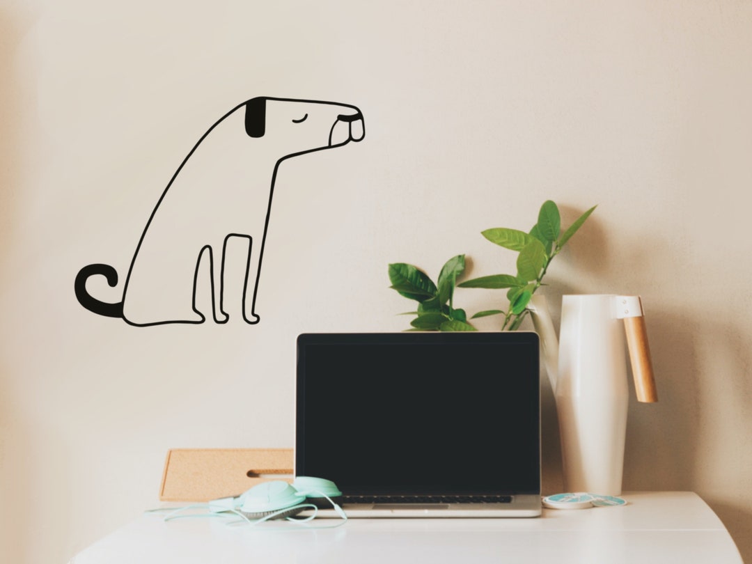 Dog Wall Art Sticker for Dog Fans Cute Sticker Wall Dog for - Etsy