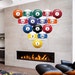 Billiard Full Color Decal, Pool Balls Board Full Color Sticker, Wall ...
