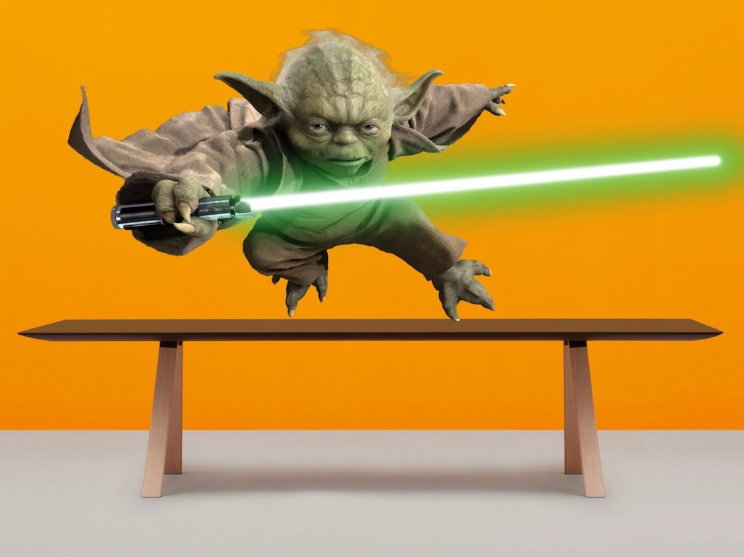 Yoda Full Color Decal, Star Wars Full Color Sticker, Wall Art, Wall Cn ...