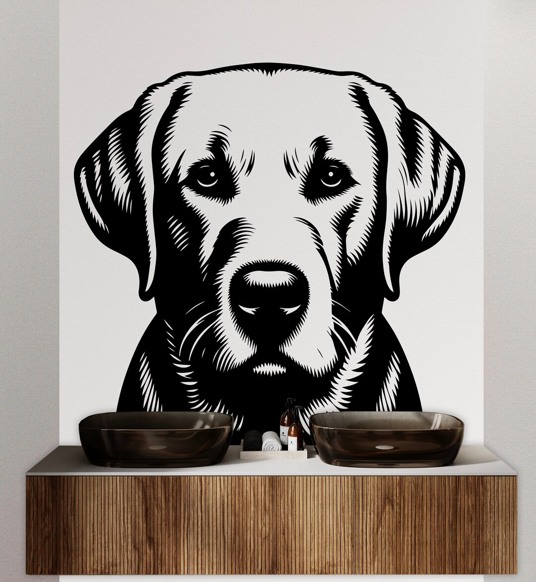 Labrador Retriever Dog Wall Decal Dog Decor Dog Kids Dog Wall Art Decal ...