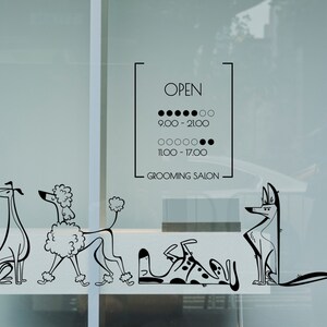 Window Dog Stickers Vinyl Decal Wall Decor Dog Grooming Vet Tech Week ...