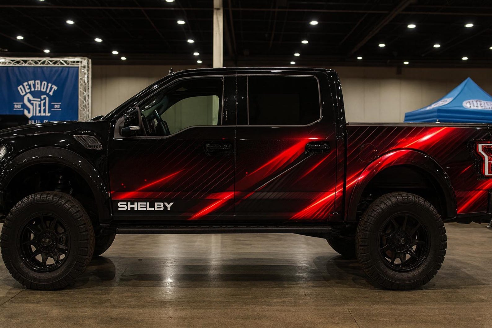 Red Laser Stripe Truck Wrap Full-size Pickup Vinyl Decal Aggressive Red ...