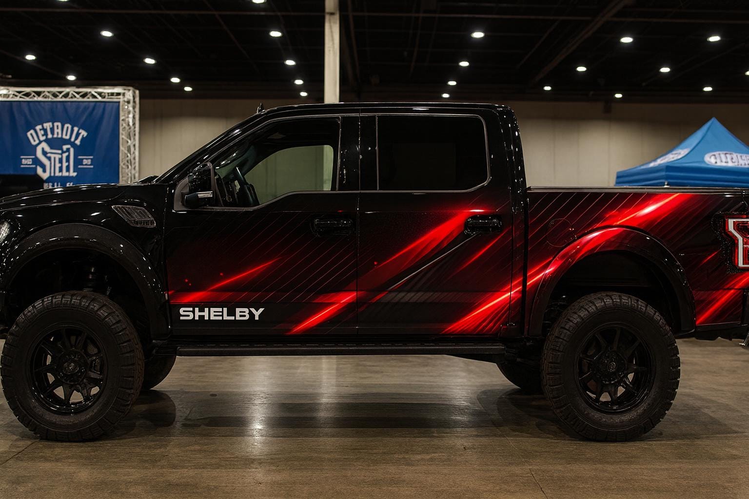 Red Laser Stripe Truck Wrap Full-size Pickup Vinyl Decal Aggressive Red ...