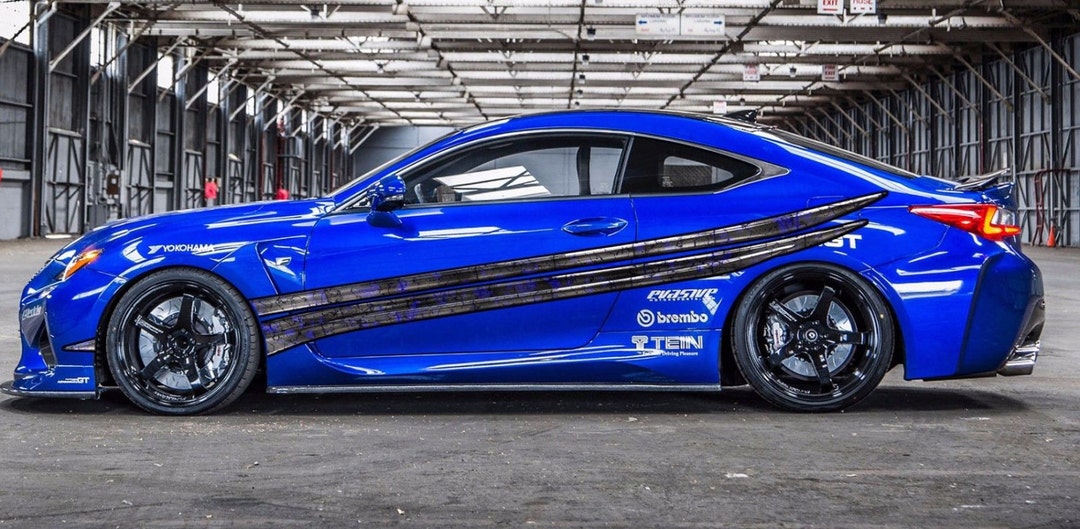 Side Stripes Full Color Car Vinyl Design, Stripes Car Wrap, Car Sticker ...