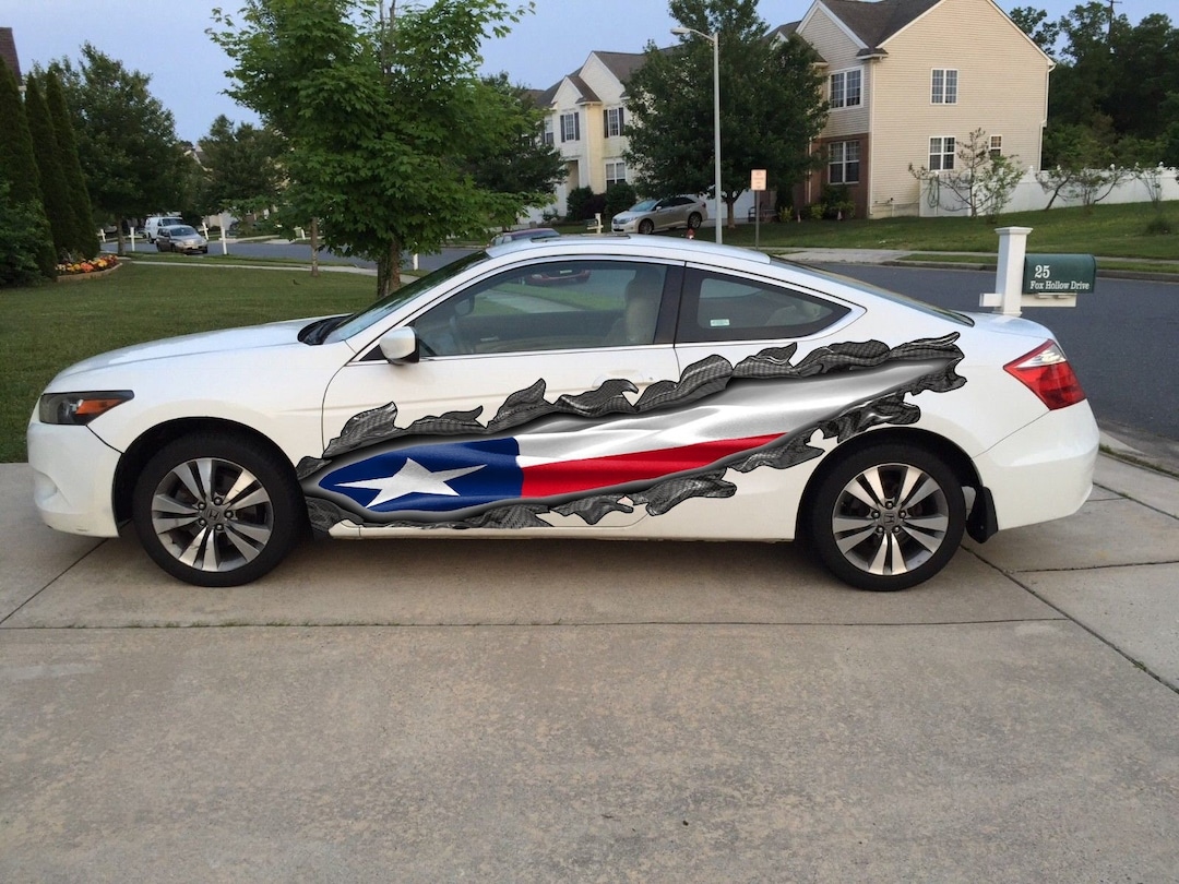 Texas Flag Decal Car Vinyl Decal Large Full Color Decal Car Vinyl Decal ...