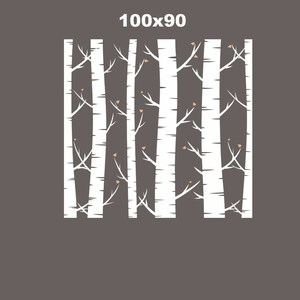 Birch Trees Sticker, Birch Trees Decor, Birch Trees Decal, Birch Trees ...