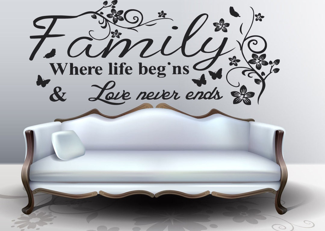 Family Quote Wall Art Vinyl Decals Stickers Quotes No 013 - Etsy