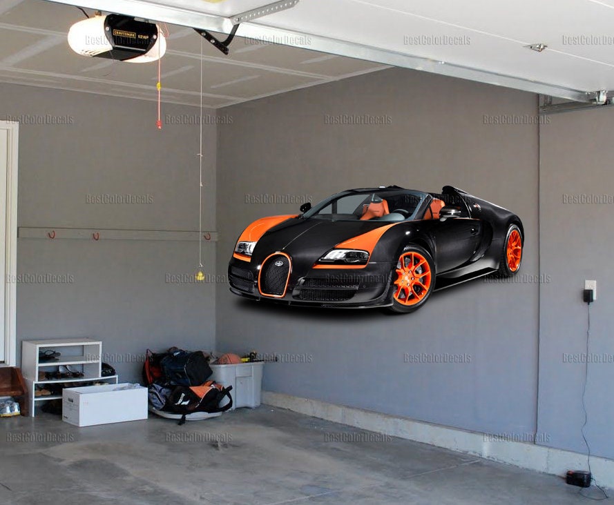 Bugatti Wall Art Sticker Sports Car Wall Decal Nursery Wall | Etsy