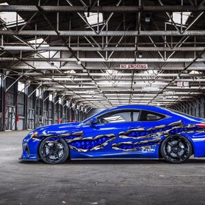 Ripped Metal Full Color Car Vinyl Design, Tribal Skulls, Car Vinyl ...