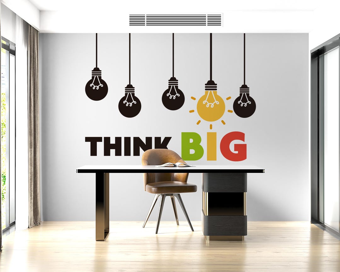 Think Big Wall Decal, Office Sticker, Office Wall Art Business Logo ...
