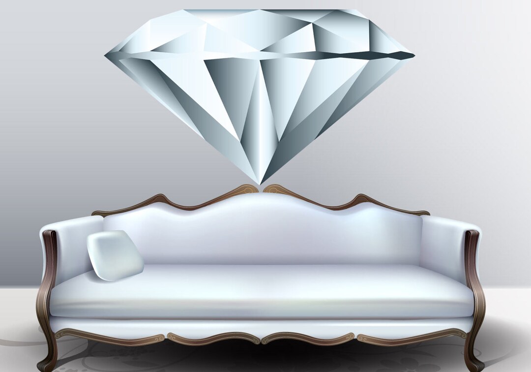 Diamond Full Color Decal, Diamond Full Color Sticker, Diamond Wall Art ...