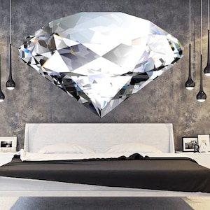 Diamond Full Color Decal, Diamond Full Color Sticker, Diamond Wall Art ...